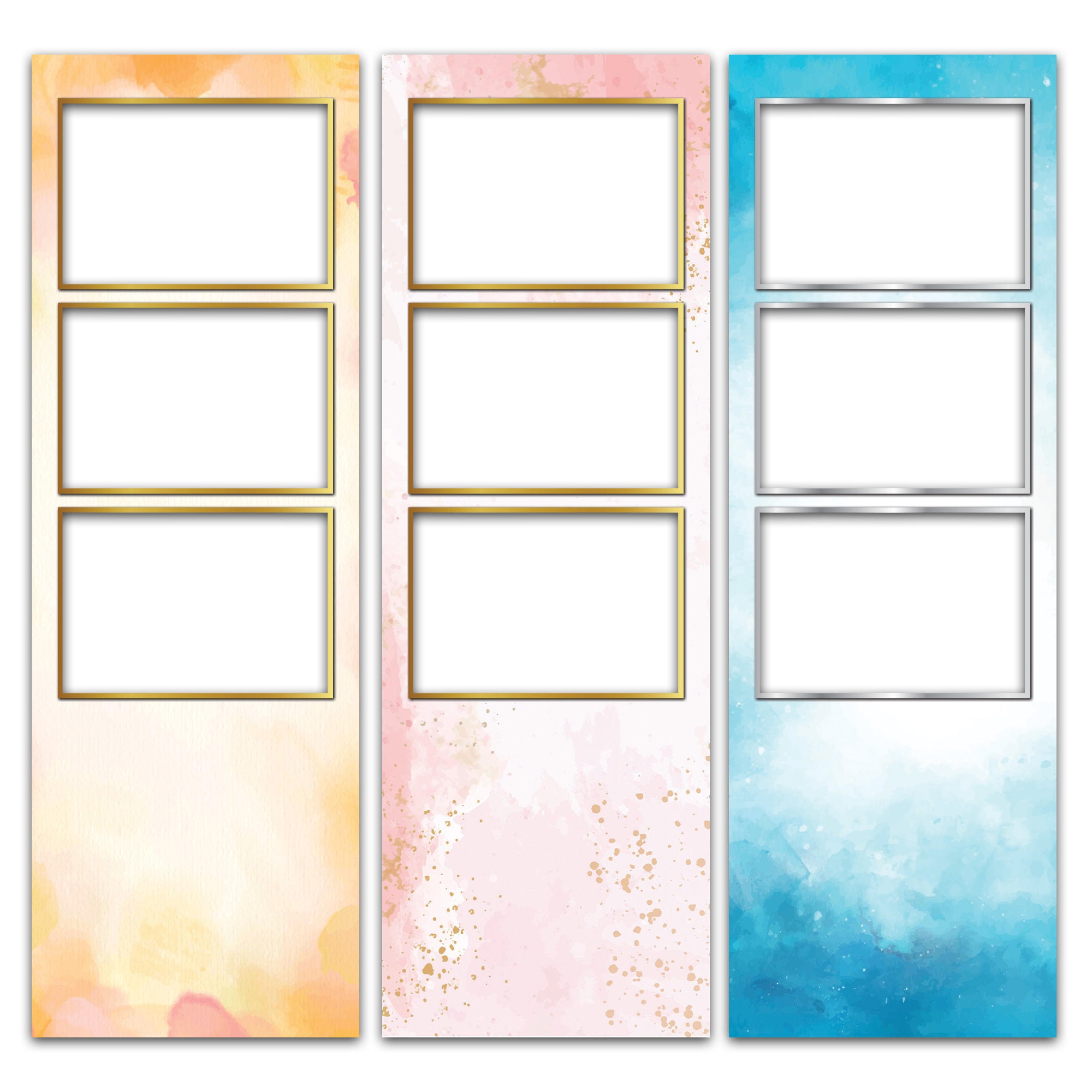 Watercolor Photo Booth Templates, Digital Downloads, Wedding, Birthday ...