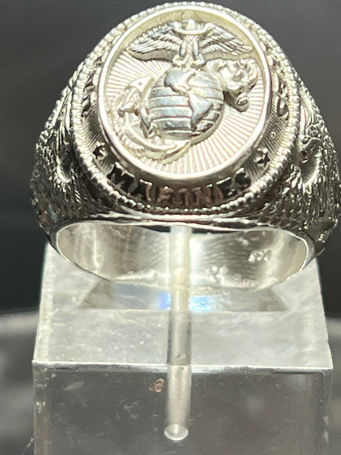 Marine Corp Ring Any Size Sterling Silver Legitimate Sterling Silver ...