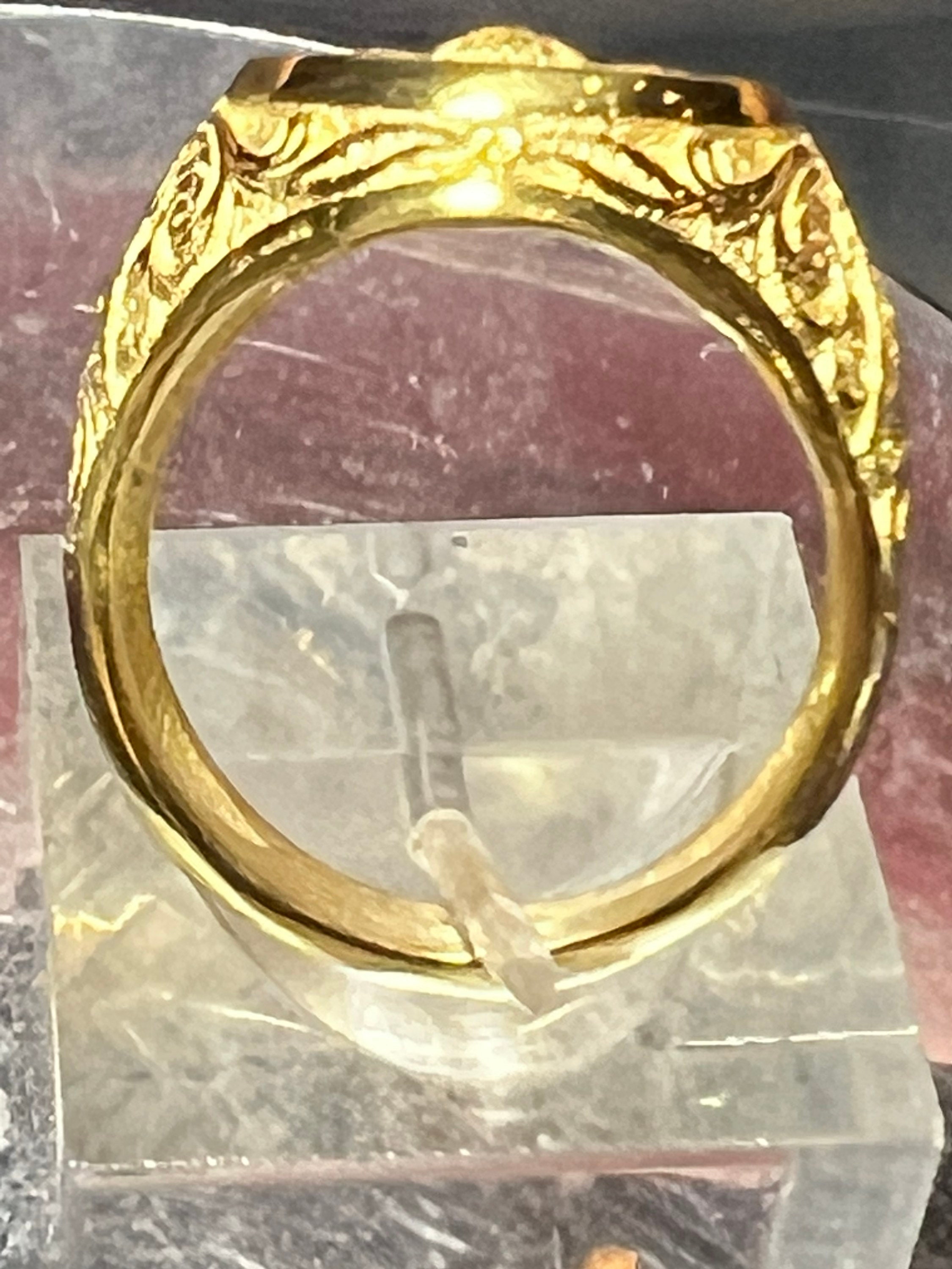 Masonic Freemason Illuminati Ring Gold Plated 925 Sterling Silver ...