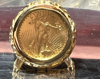 Mens 1 Oz Gold Ring - Etsy