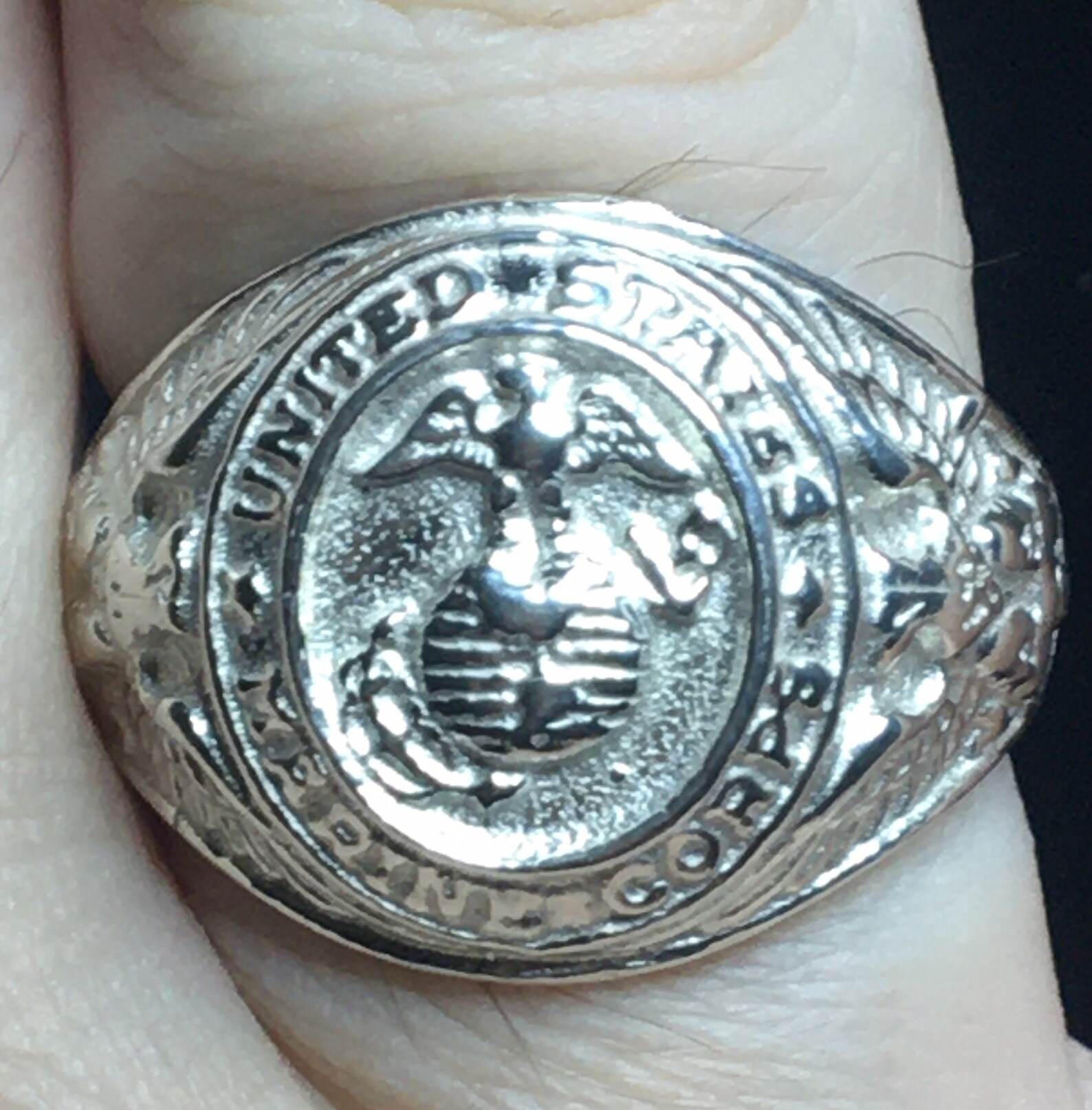 Marine Corp Ring SZ 9 Sterling Silver - Etsy
