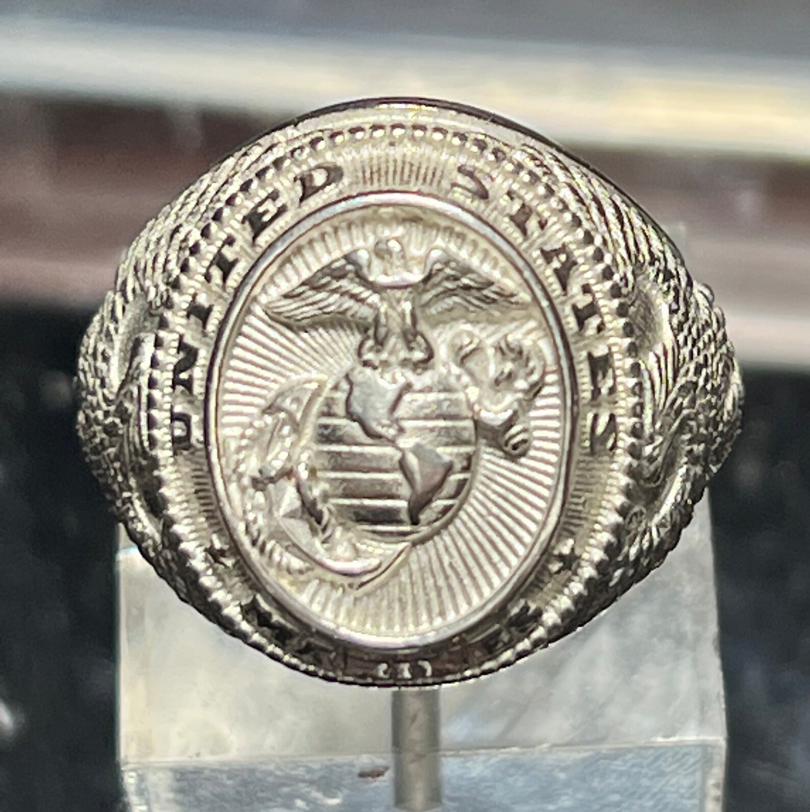 Marine Corp Ring Any Size Sterling Silver Legitimate Sterling Silver ...