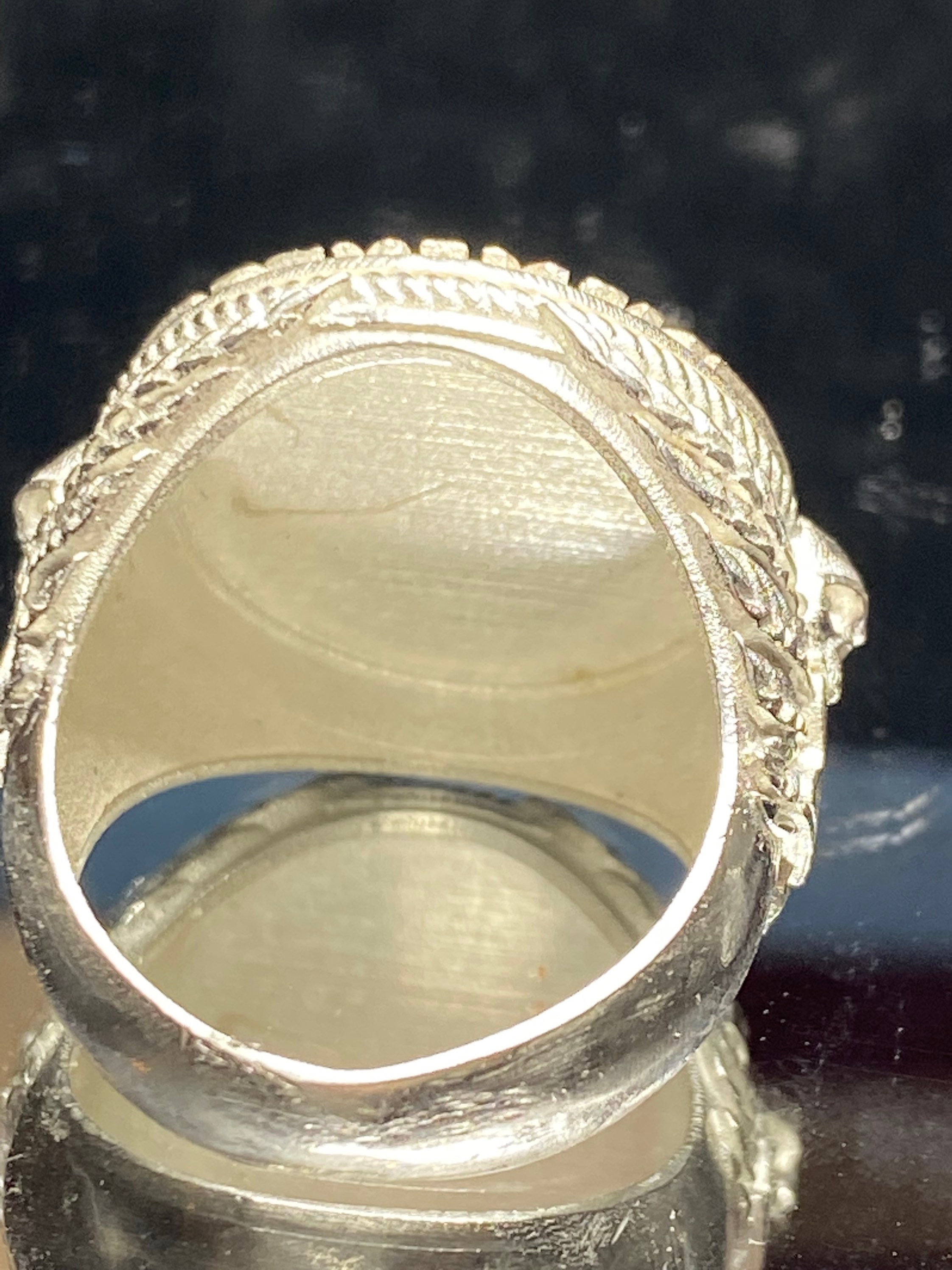 Zodiac Libra Signet Biker Ring Any Size 925 Sterling Silver Handmade in ...