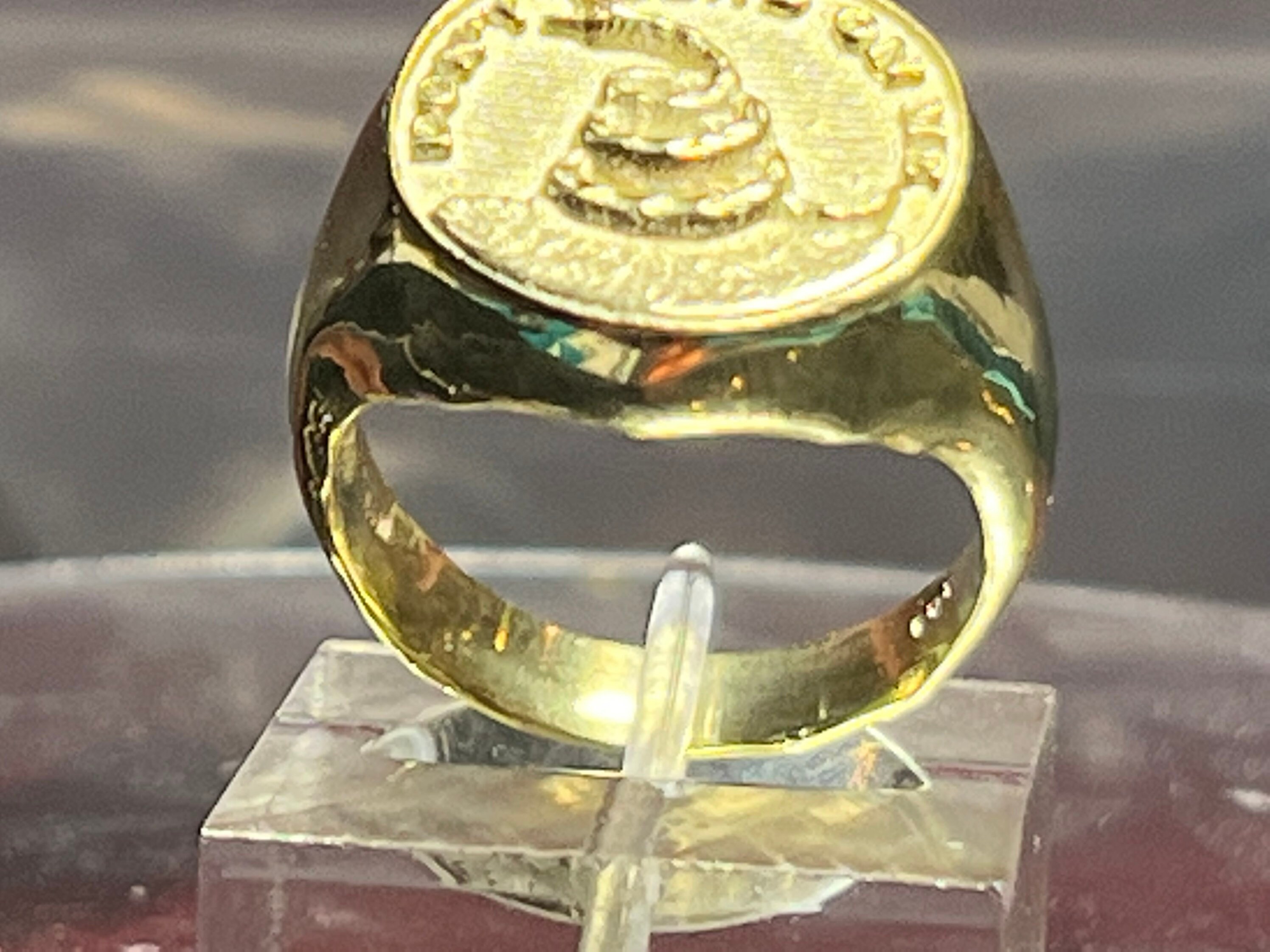Gadsden Flag Snake Ring Dont Tread on Me 11 Grams Sterling 925 Silver ...