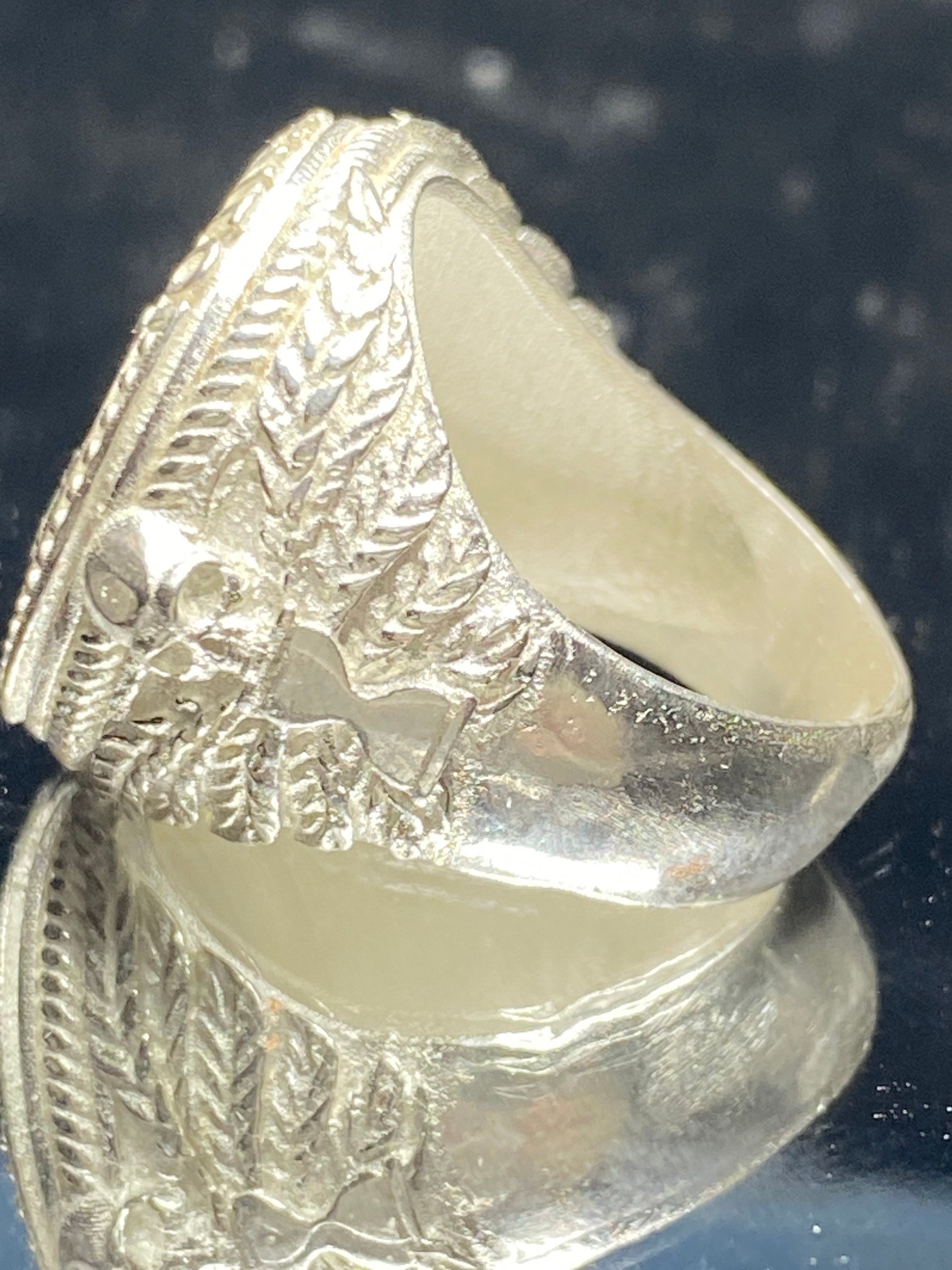 Zodiac Libra Signet Biker Ring Any Size 925 Sterling Silver Handmade in ...