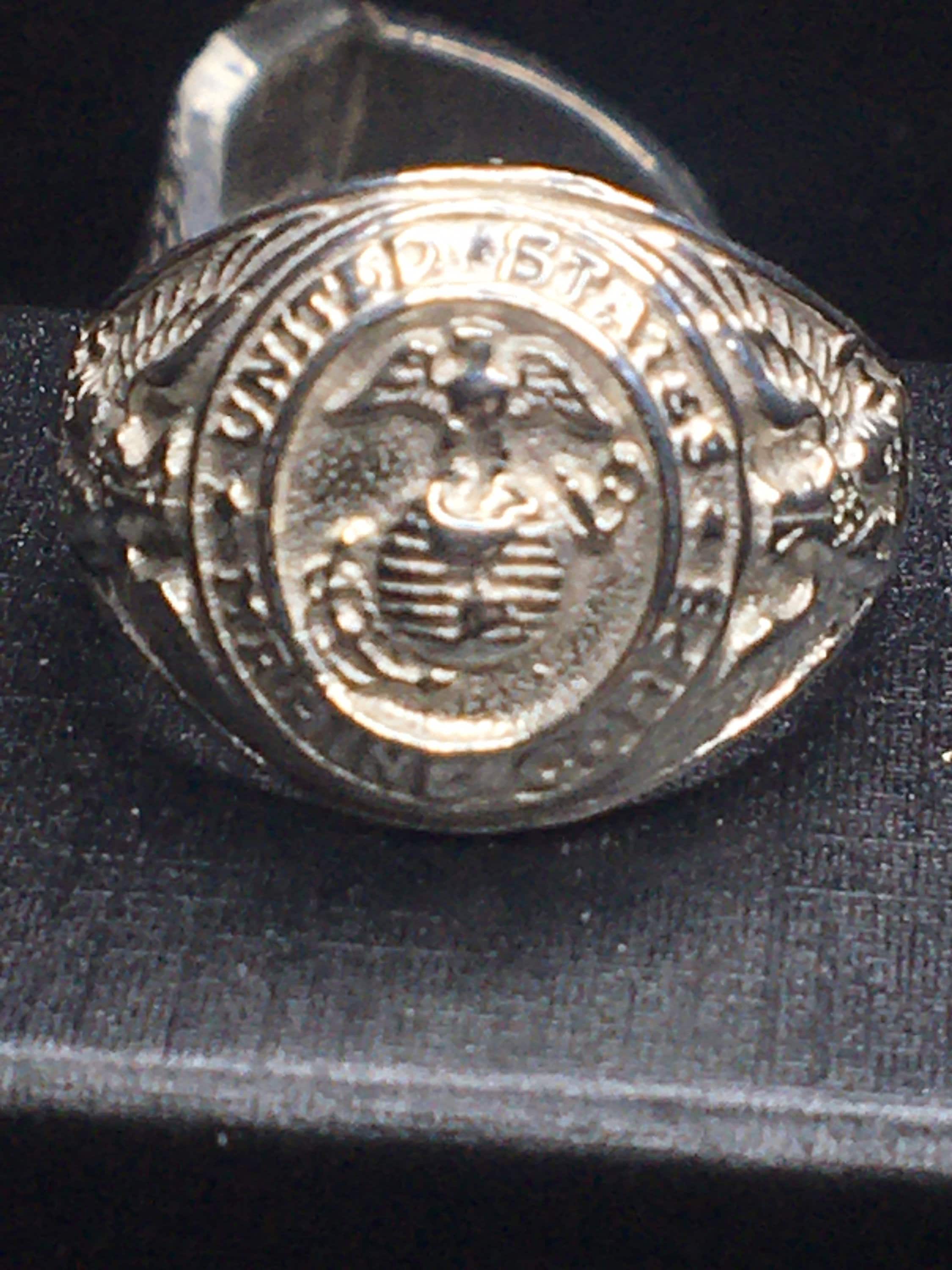 Marine Corp Ring SZ 9 Sterling Silver - Etsy