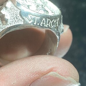Catholic Raphael Angel Sacred Heart Ring 925 Sterling Silver 25 Grams ...