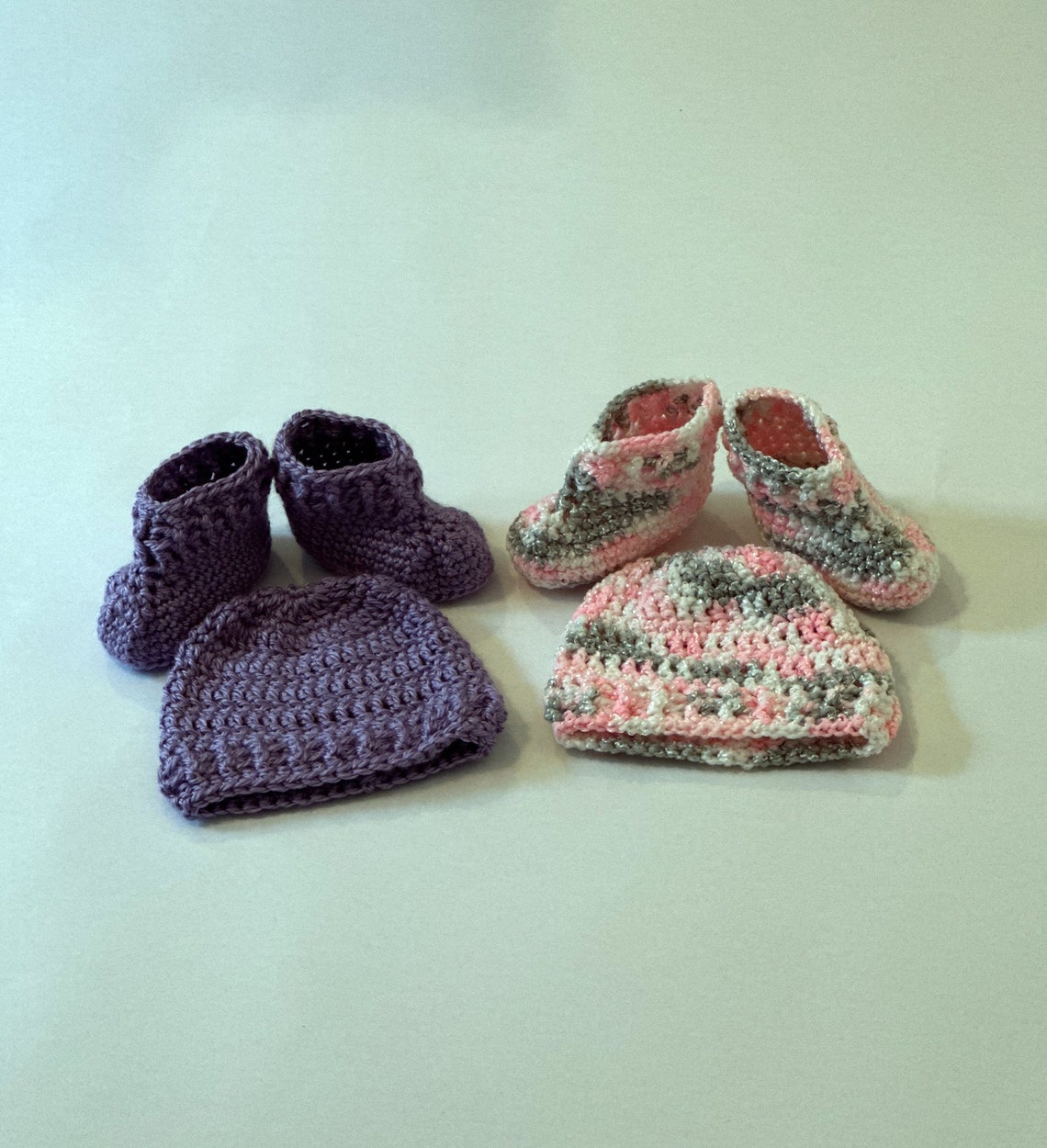 Newborn Baby Crochet Hat and Booties Patterns – Easy Beginner Bundle ...
