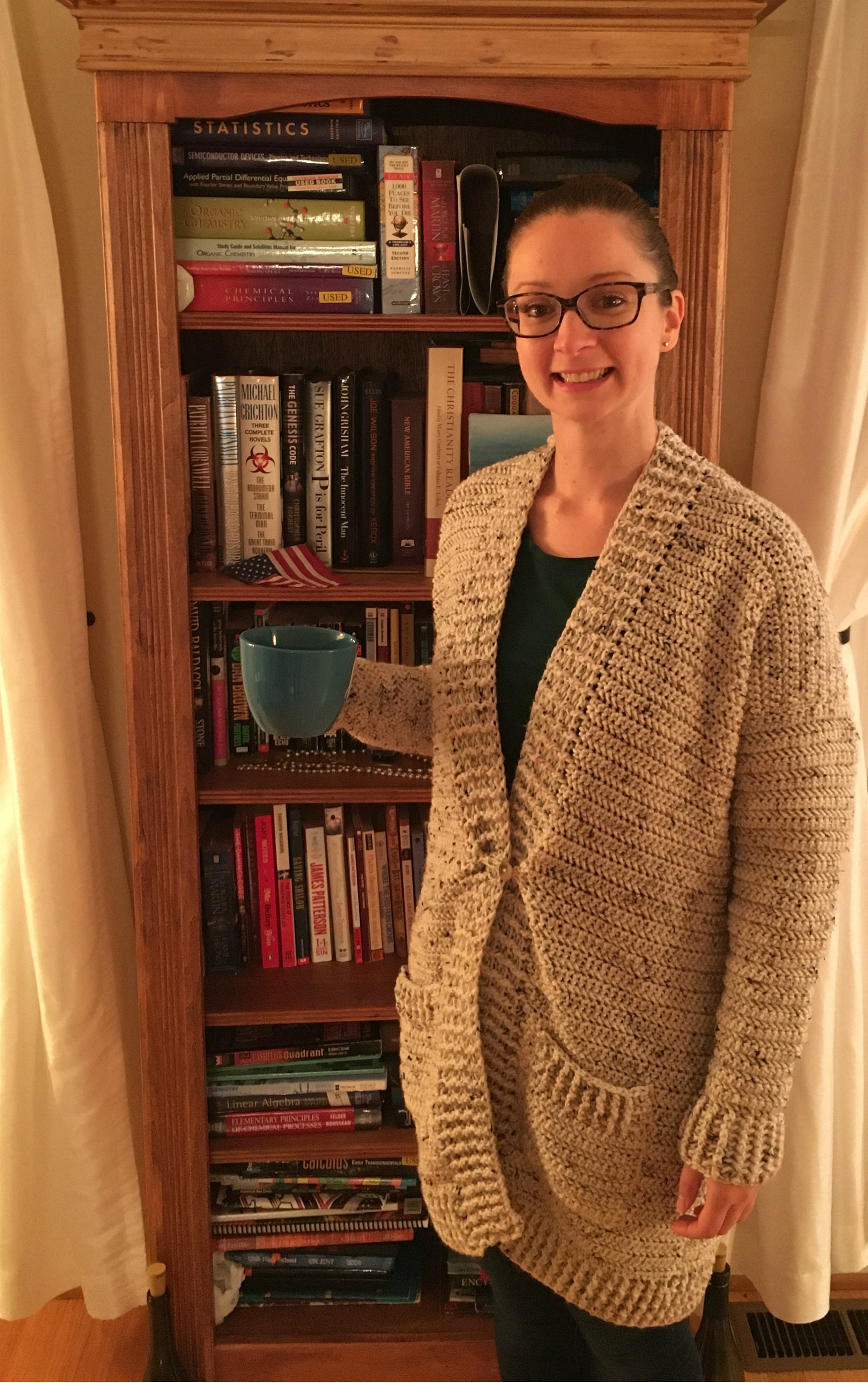 Everyday Office Cardigan Sweater Crochet Pattern - Instant Download ...