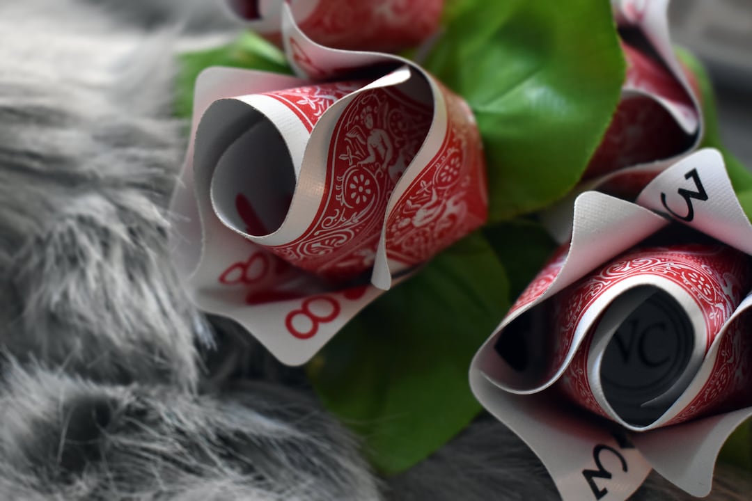 Playing Card Rose Red, Playing Card Flower, Paper Flower, Magician ...