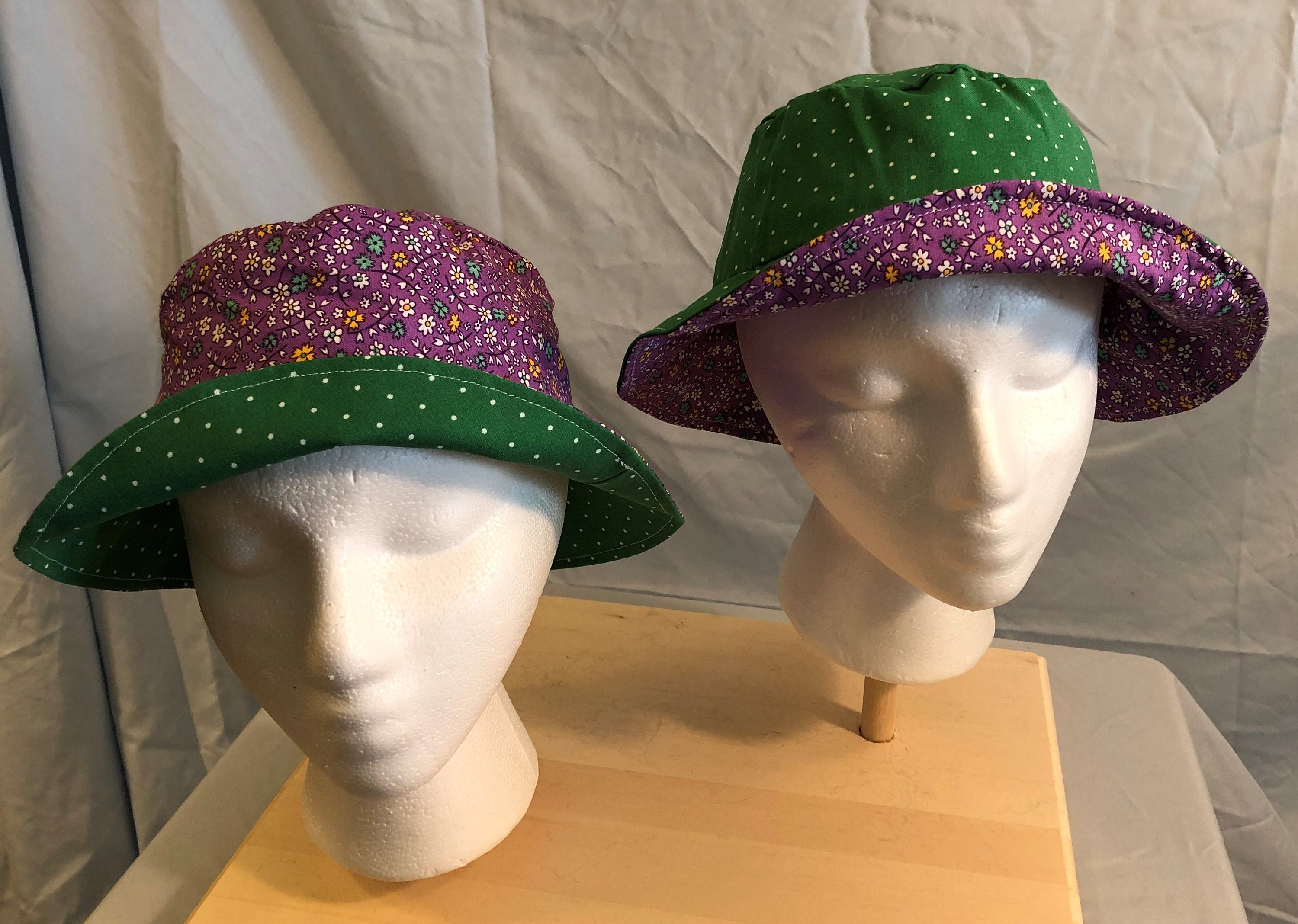Reversible Bucket/sun Hat for Children and Adults in Ten Different ...
