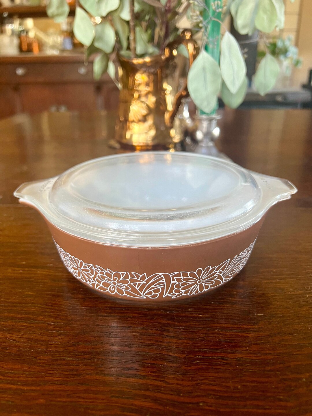 Pyrex 471-B Woodland Brown Covered Casserole - Etsy