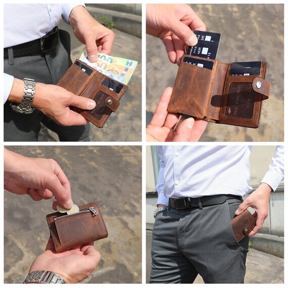 Premium Herren Geldbörse Personalisierte Brieftasche Slim Etsy