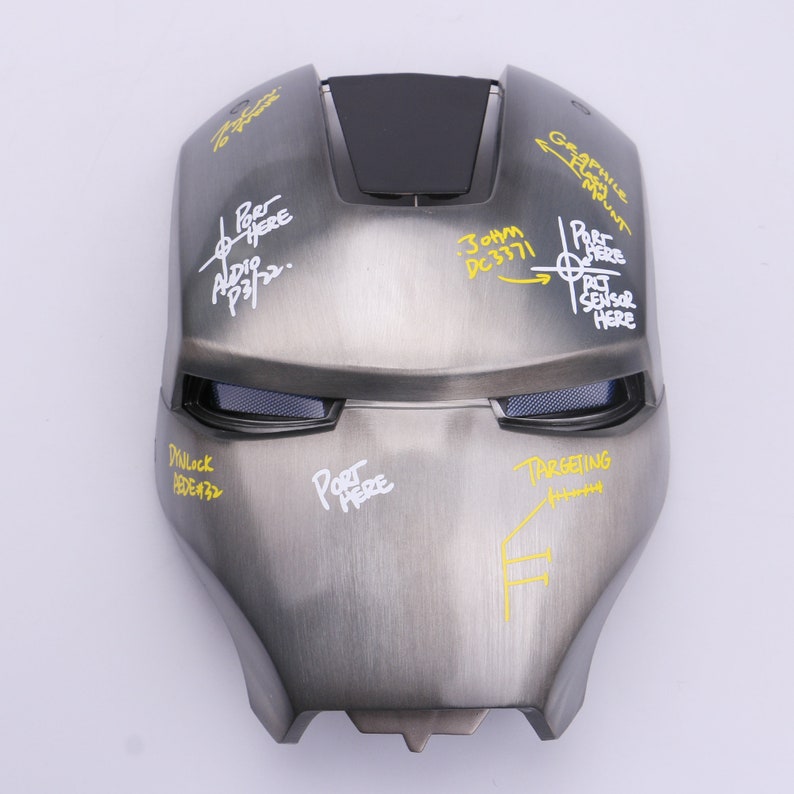 Iron Man Mask Metal Mark 2 Face Plate with LED Eyes Iron Man | Etsy