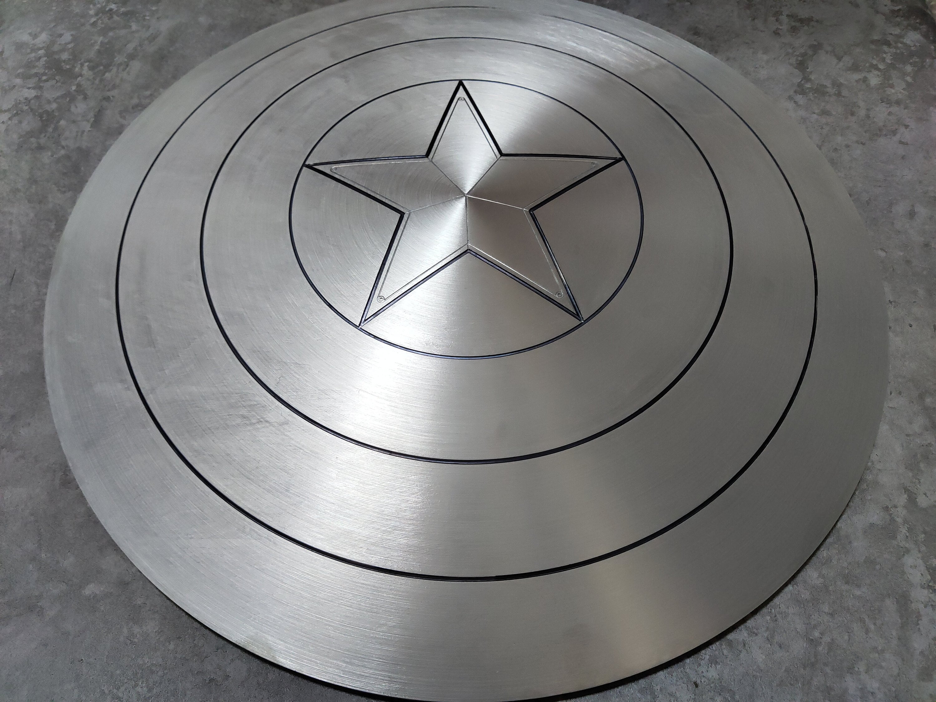 Captain America Shield Unpainted Metal Captain America Shield Metal ...