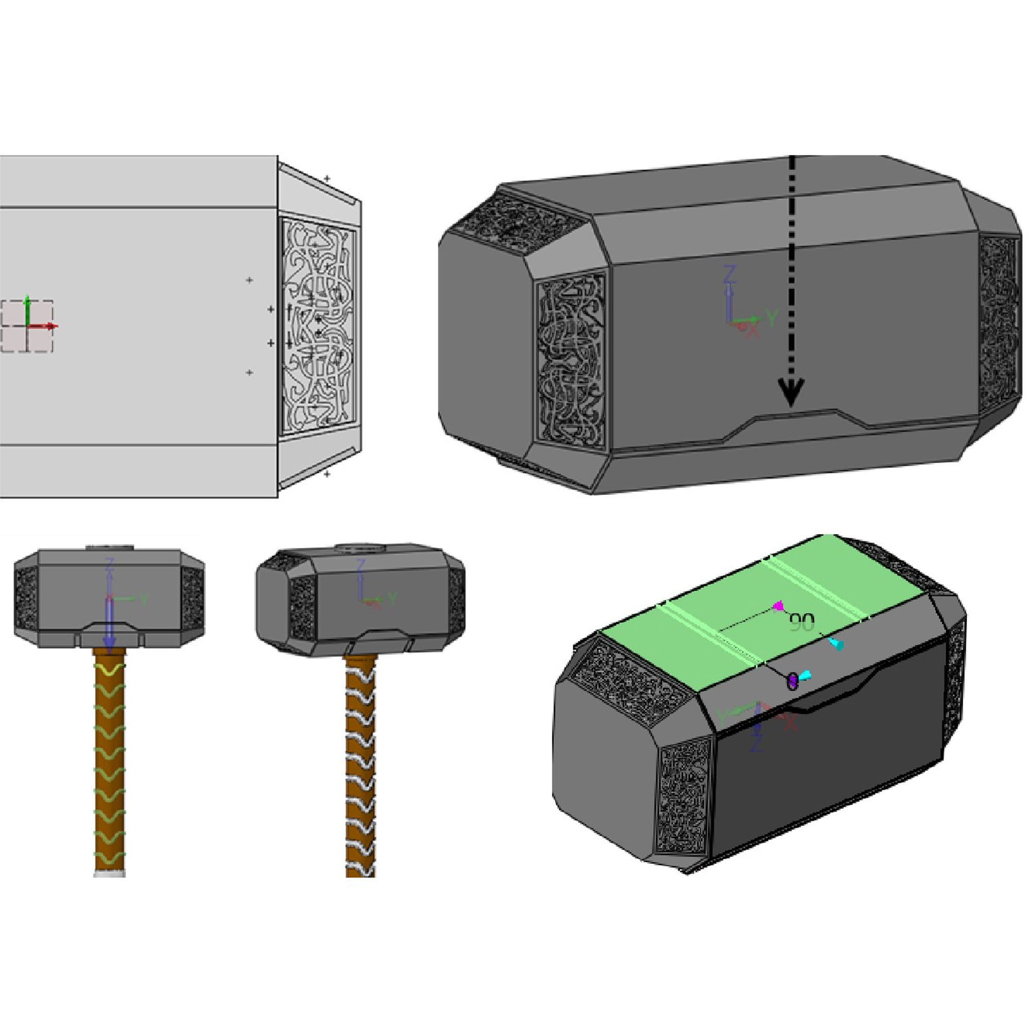 Thor Hammer Metal Thor Mjolnir Thor Cosplay 1/1 Scale Movie | Etsy ...