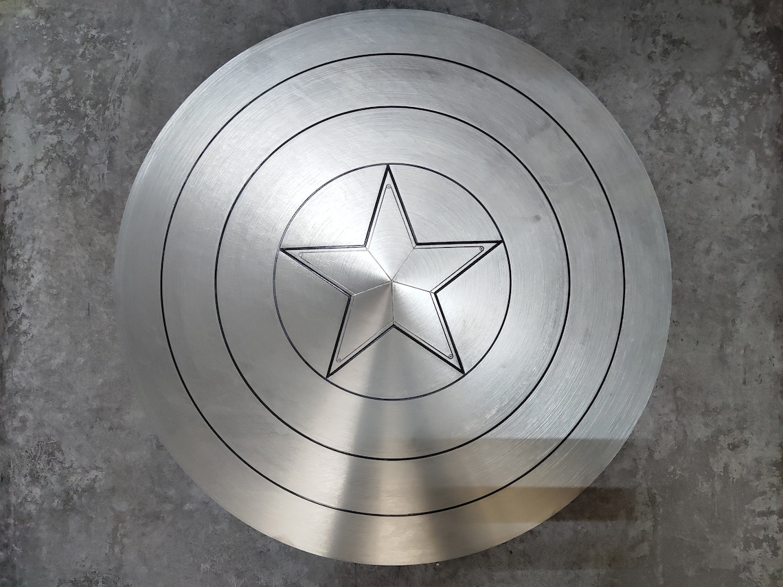 Captain America Shield Unpainted Metal Captain America Shield Metal ...
