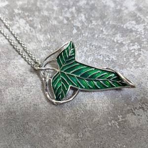 Lord of the Rings Inspired Costume Brooch LOTR Hobbit Leaf Necklace ...