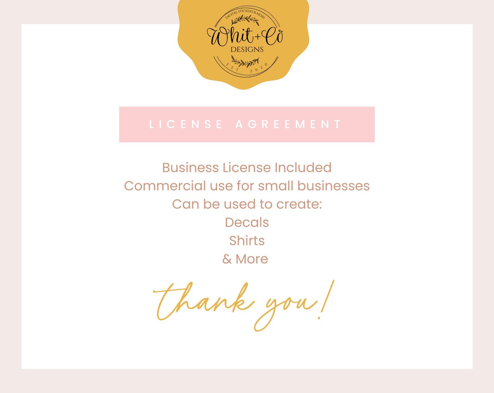 Thank You Sticker | Hand Lettered Sticker | Digital Download ...