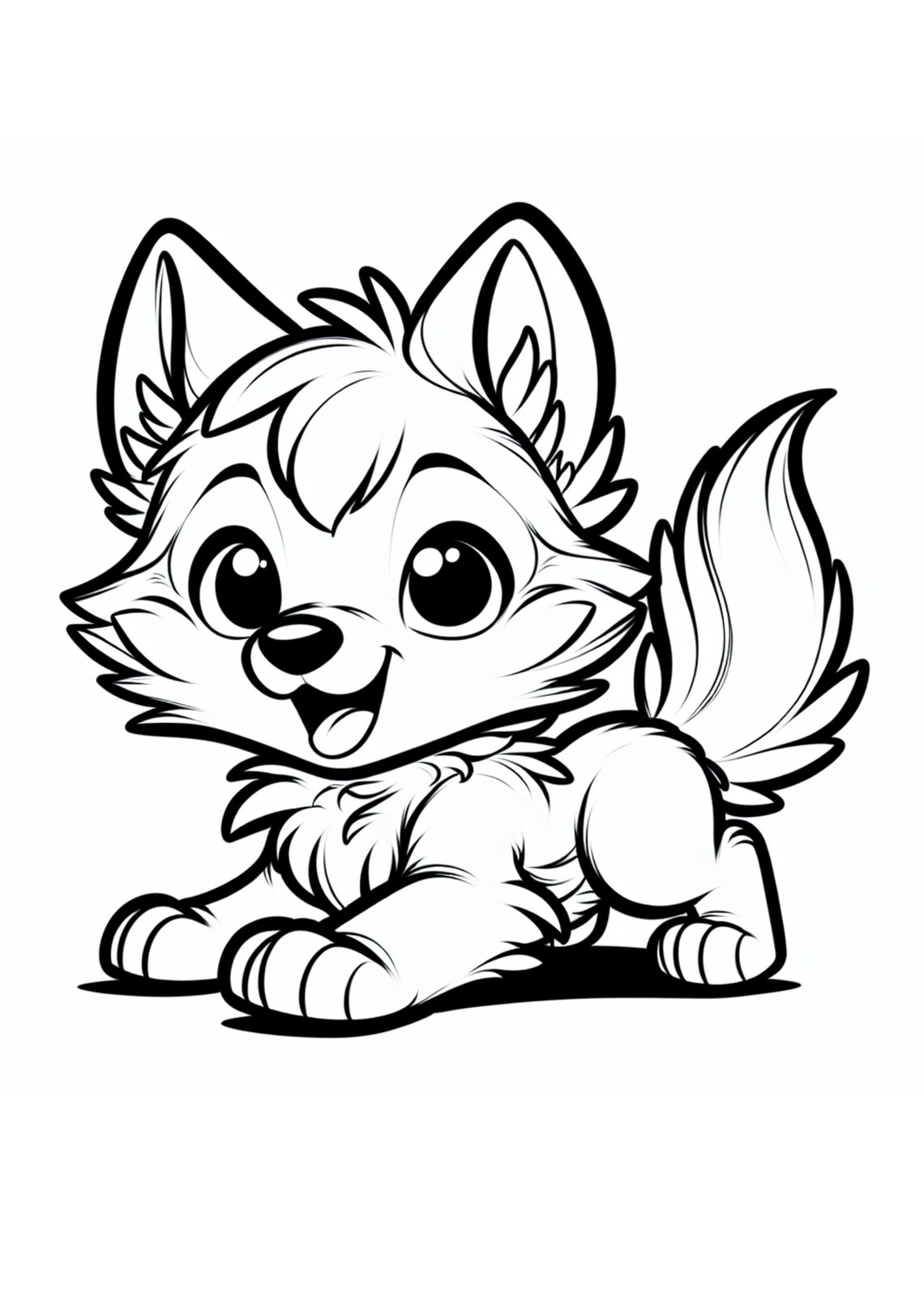 Five Individual Animal Color Book Pages Digital Download for Baby ...