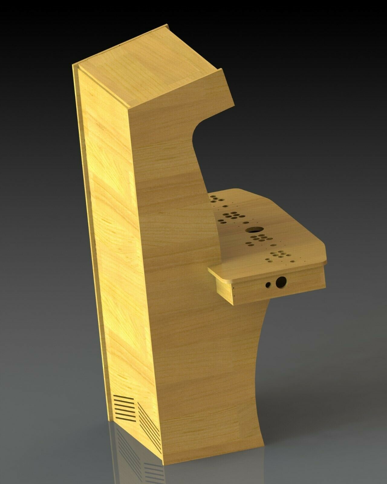 Arcade Machine Cabinet Kit Flat Pack Retro Arcade Video Game Cabinet 4 ...