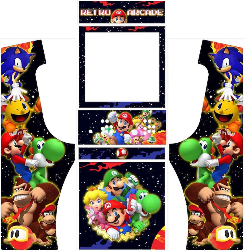 Upright Arcade Machine Design Plans Digital Vintage Arcade - Etsy