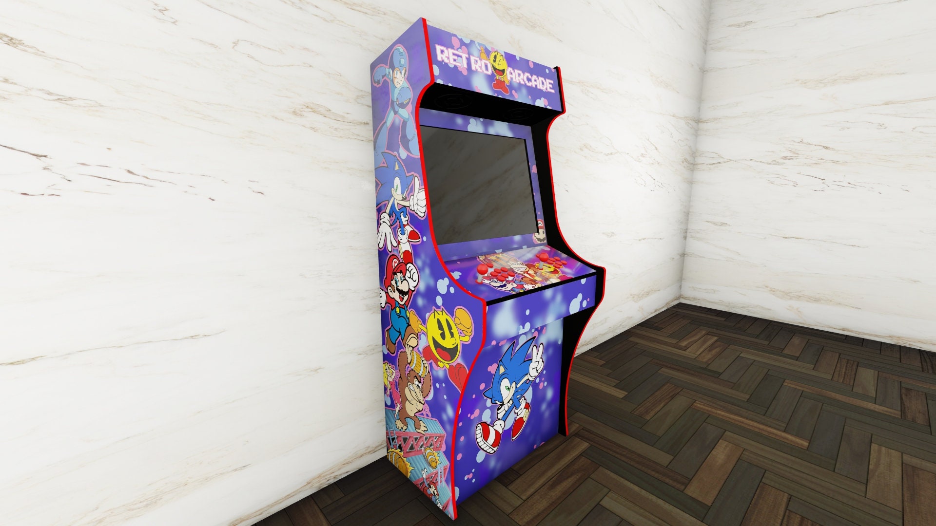 Upright Arcade Machine Design Digital Plan Arcade Machine Cabinet 2 ...