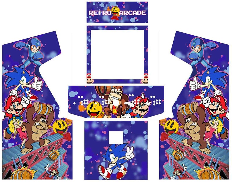 4-player Arcade Machine Cabinet Design Plans (digital Download) - Etsy ...