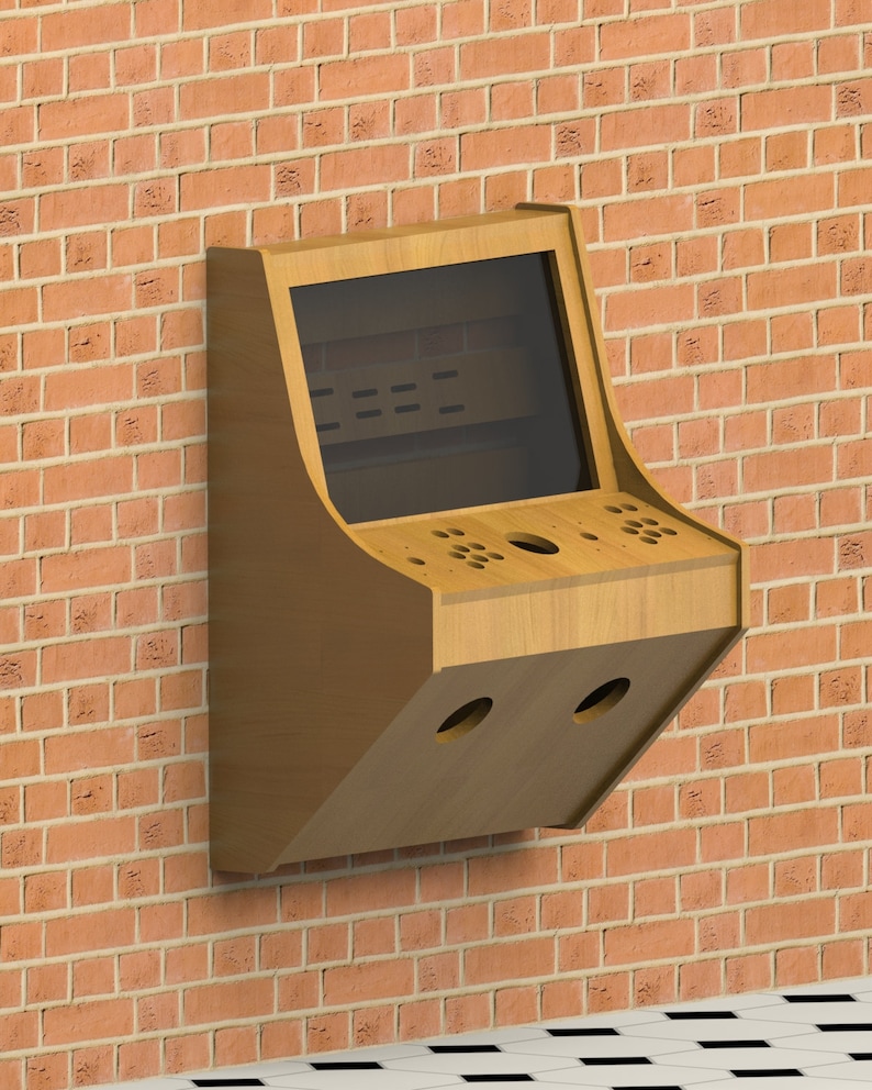 Arcade Cabinet Wall Mounted, Retro Arcade Video Game Machine Cabinet ...