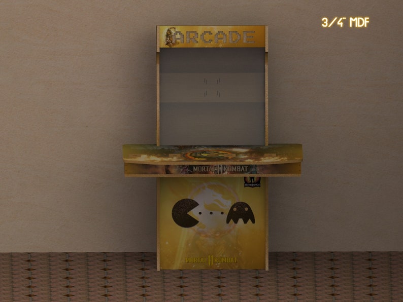 4-player Upright Arcade Machine Cabinet Plans: Retro Game Design ...