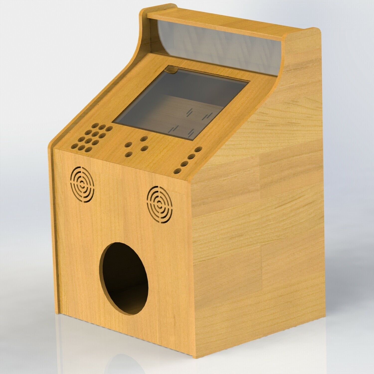 Modern Jukebox Cabinet Flat Pack: MDF Arcade, Speaker & Subwoofer Holes ...