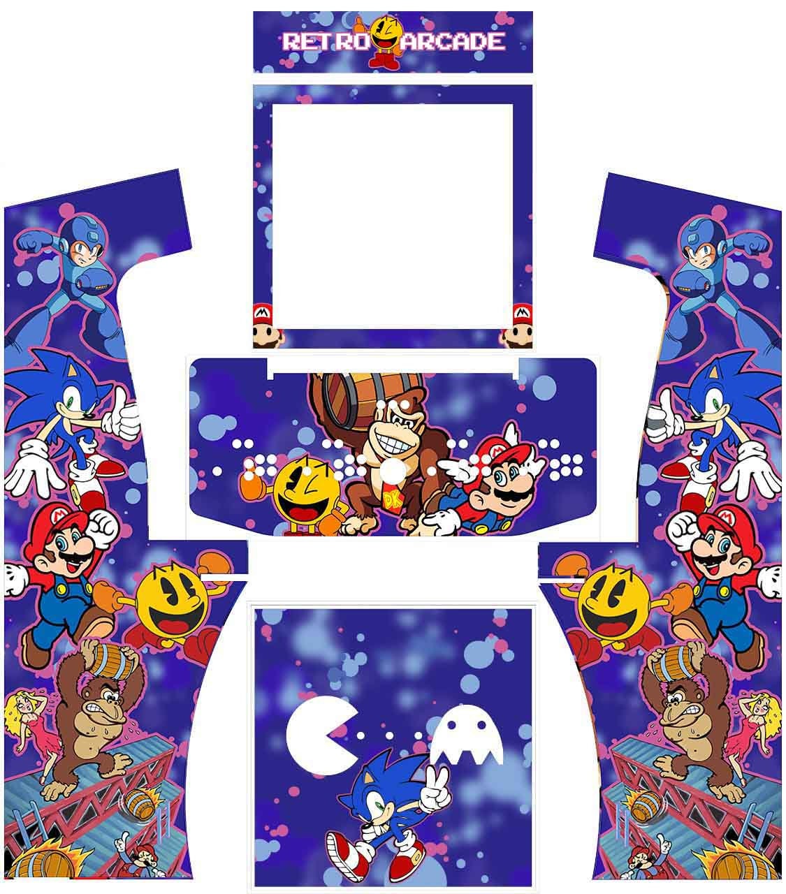 Upright Arcade Machine Cabinet Plans Retro Arcade Game - Etsy Australia