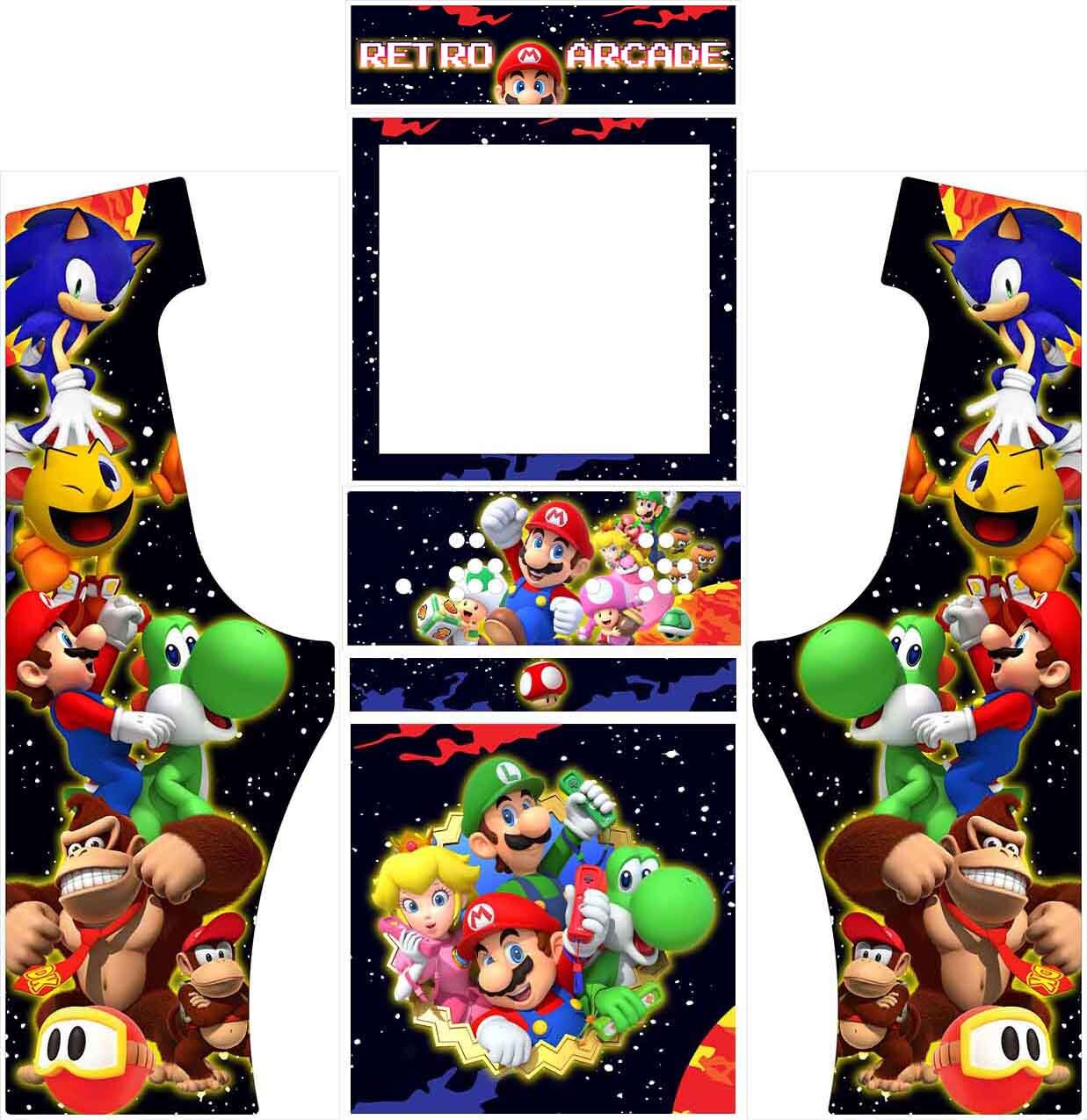 Upright Arcade Machine Design Digital Plans | 2 Player | 16mm MDF | 27 ...