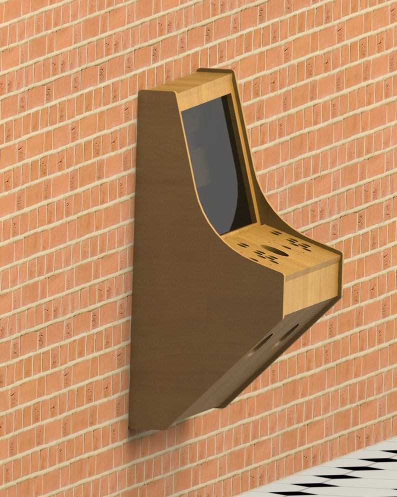 Arcade Cabinet Wall Mounted, Retro Arcade Video Game Machine Cabinet ...