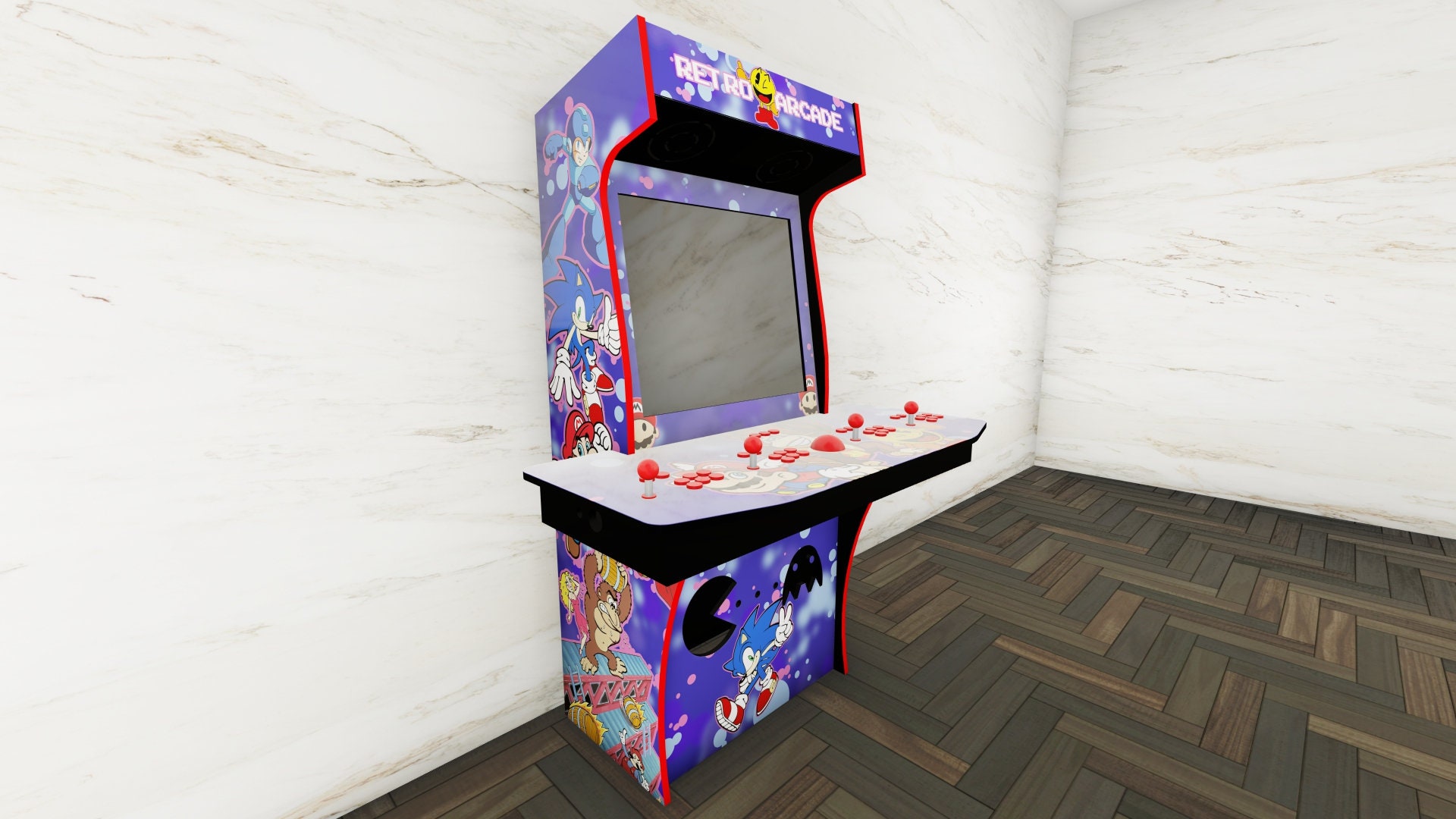 Upright Arcade Machine Cabinet Plans Retro Arcade Game - Etsy Australia
