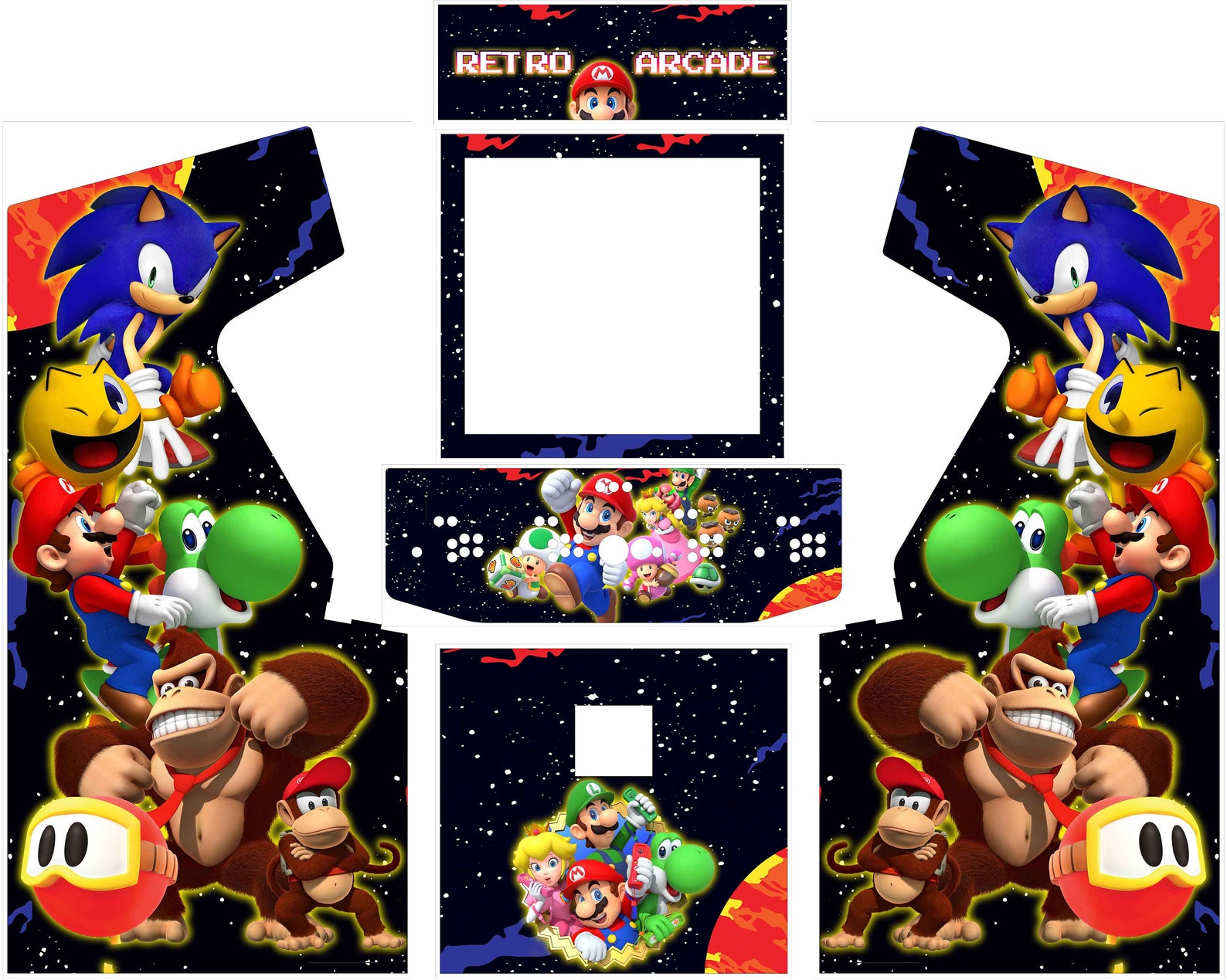 4-player Arcade Machine Cabinet Design Plans (digital Download) - Etsy