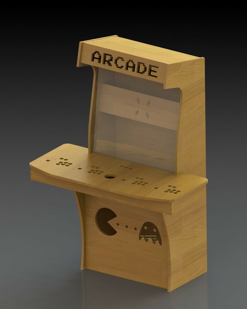 Arcade Machine Cabinet Kit Flat Pack Retro Arcade Video Game Cabinet 4 ...