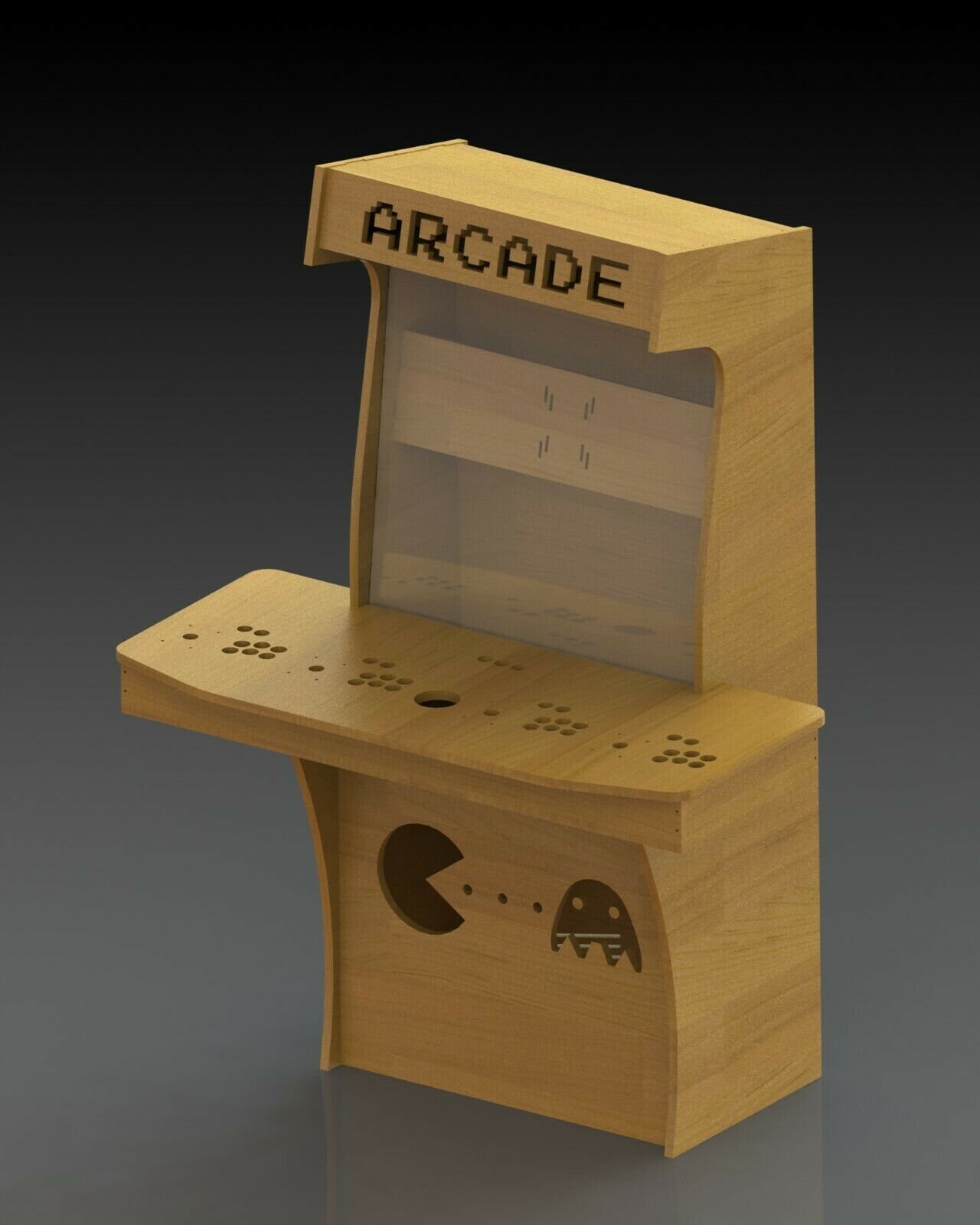 Arcade Machine Cabinet Kit Flat Pack Retro Arcade Video Game Cabinet 4 ...