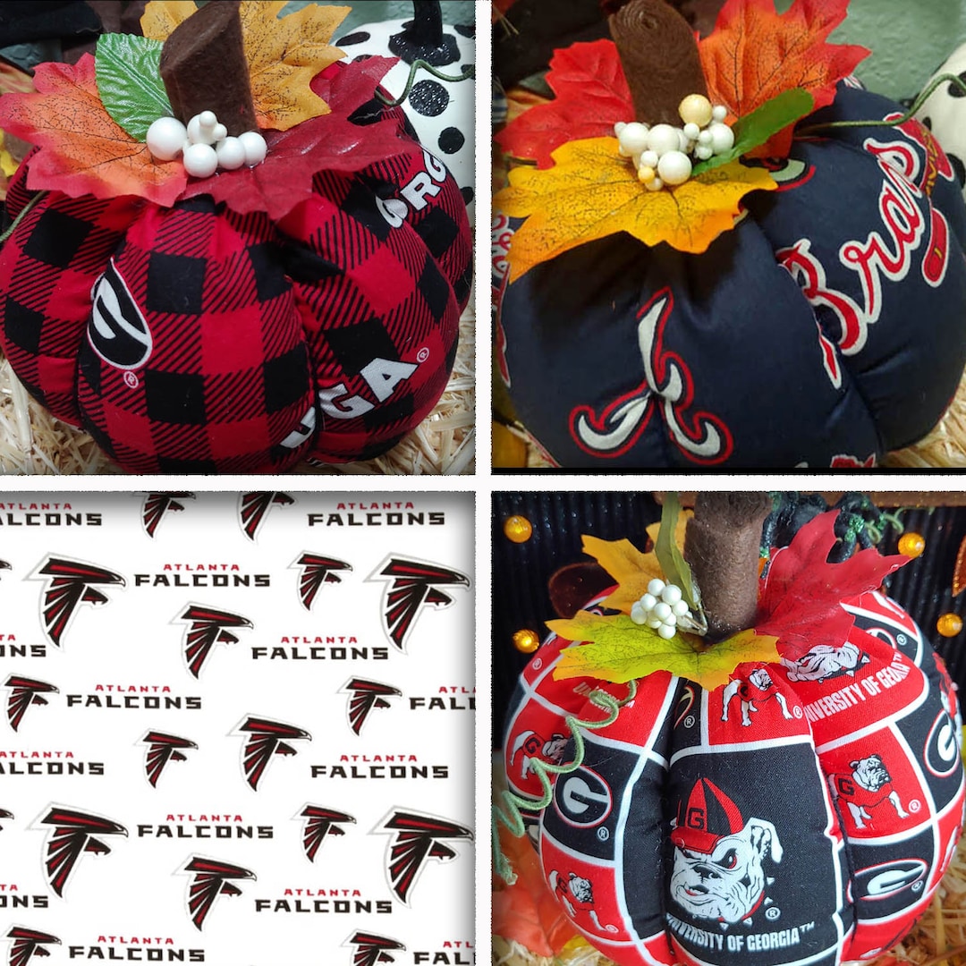 Georgia Bulldogs, Atlanta Falcons and Braves Sports Teams Pumpkin Decor ...