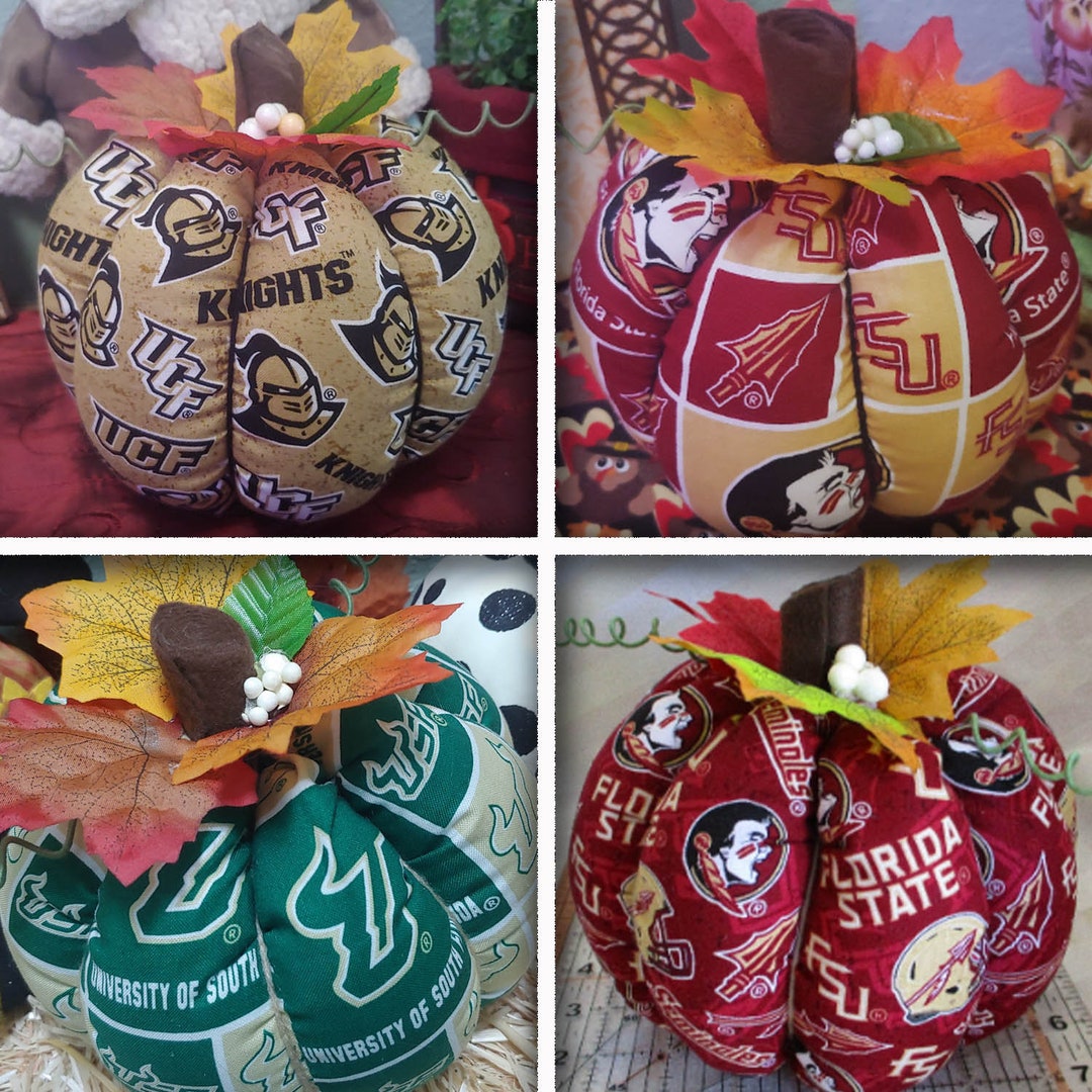 Florida Teams UCF Knights, FSU Seminoles, USF Bulls Pumpkin Decor Great ...