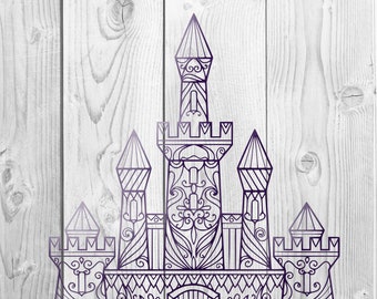 Medieval castle svg | Etsy
