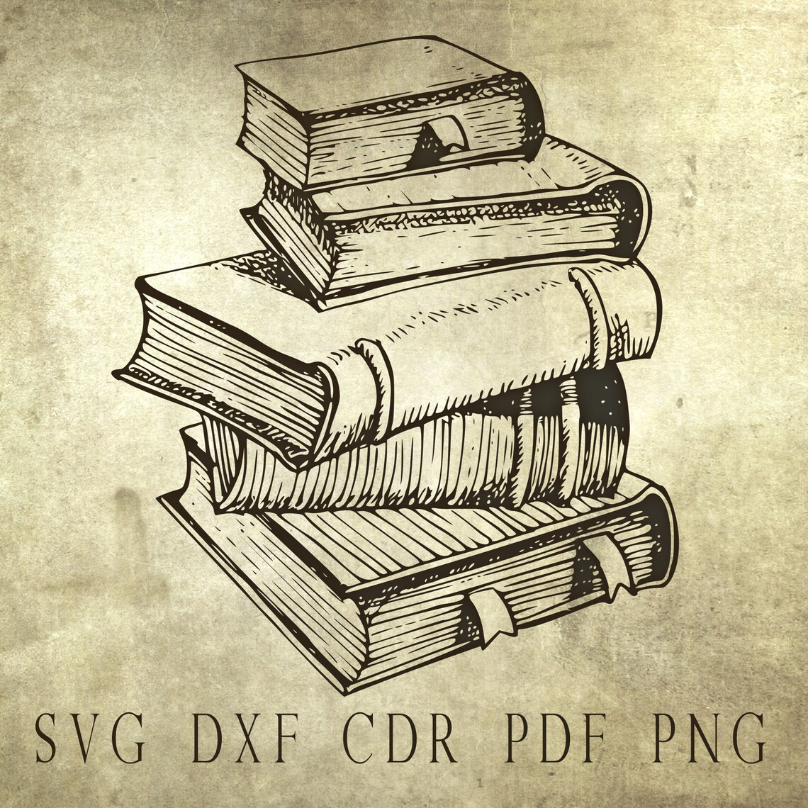 Old Book Vintage Drawing Vector files Old Book Silhouette | Etsy