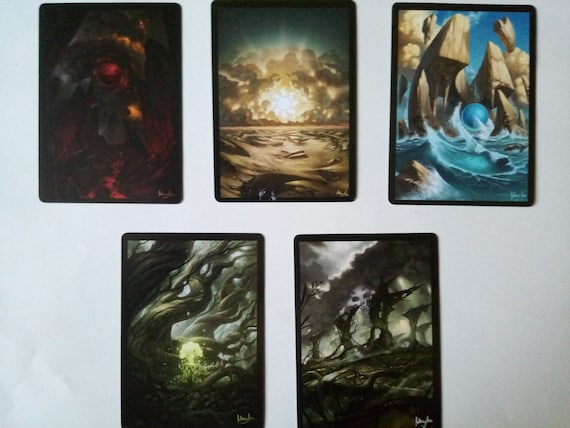 Magic the Gathering Custom Basic Lands | Etsy