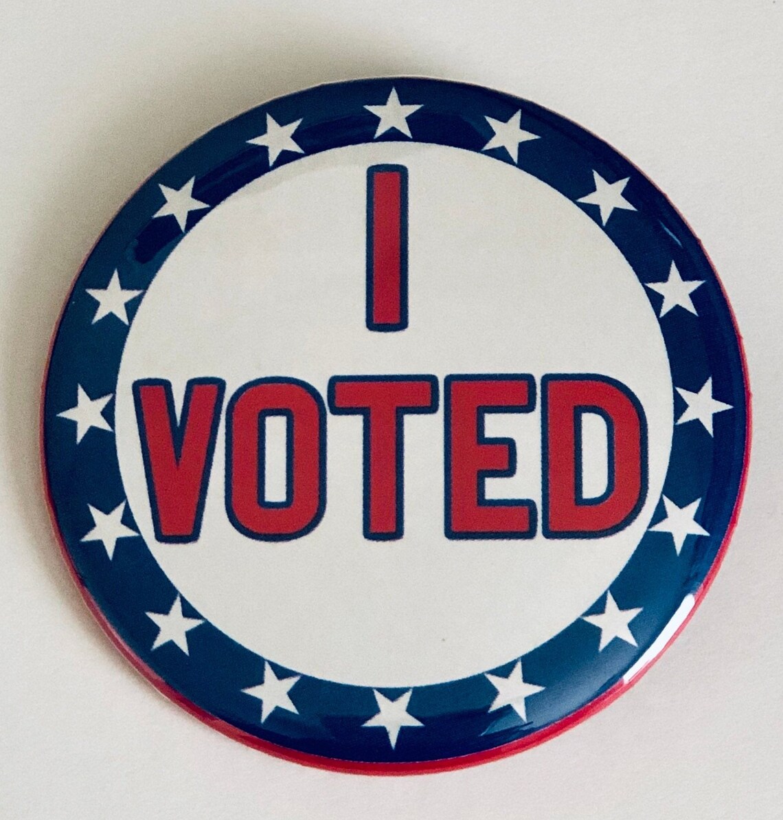 I Voted Button I Voted Pin 1.25 Inch or 2.25 I Voted Button | Etsy