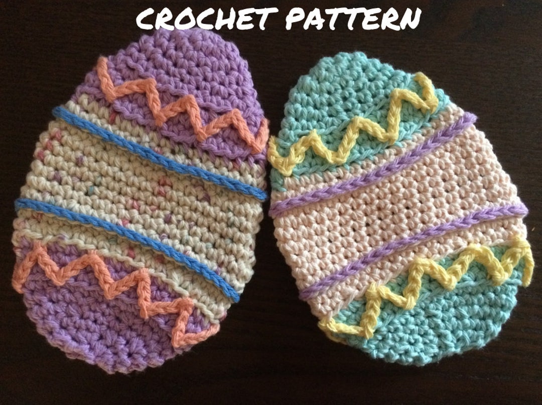 Easter Egg Pot Grabber & Potholder - Crochet Pattern PDF - Etsy
