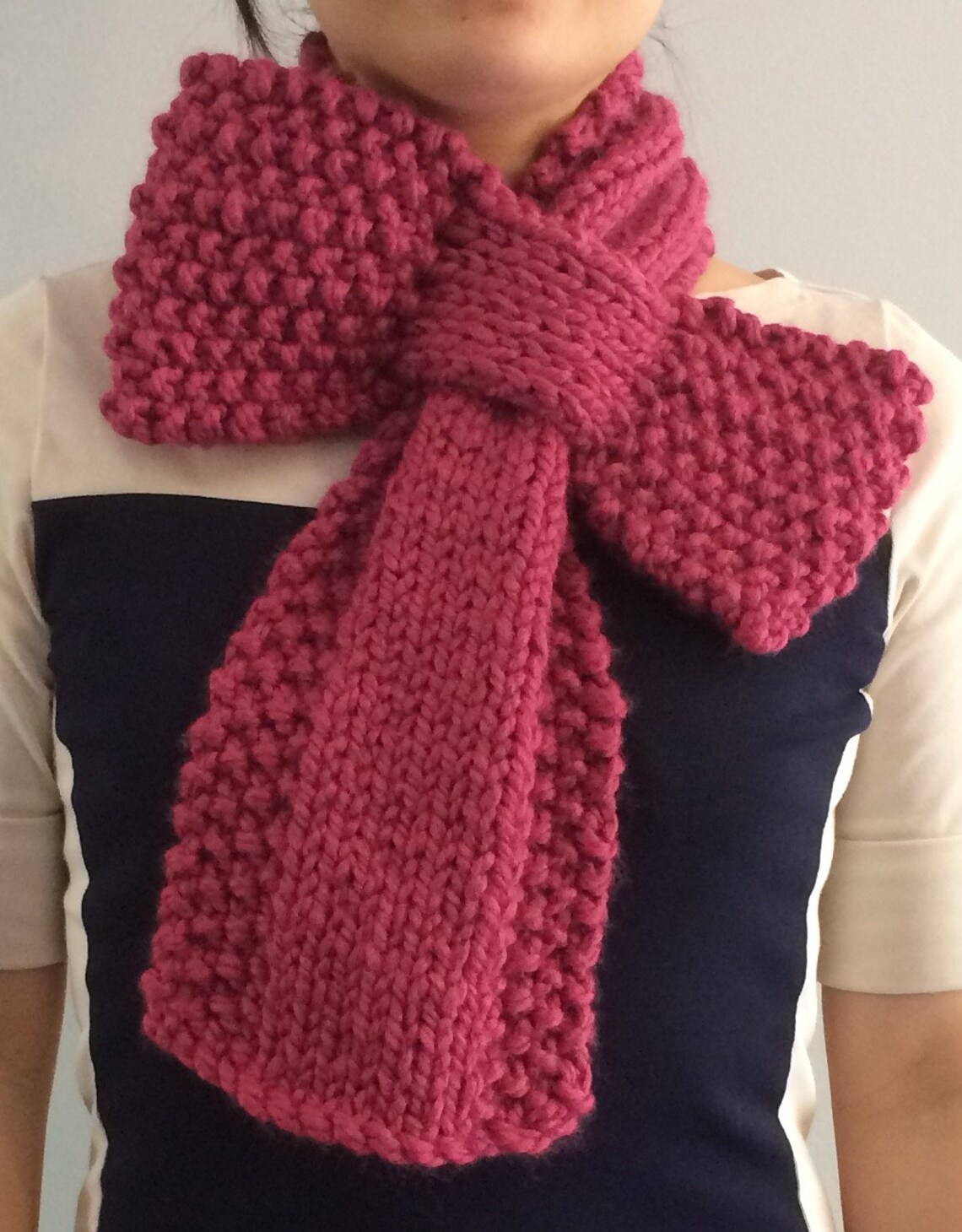 Bow Scarf Knitting Pattern PDF - Etsy