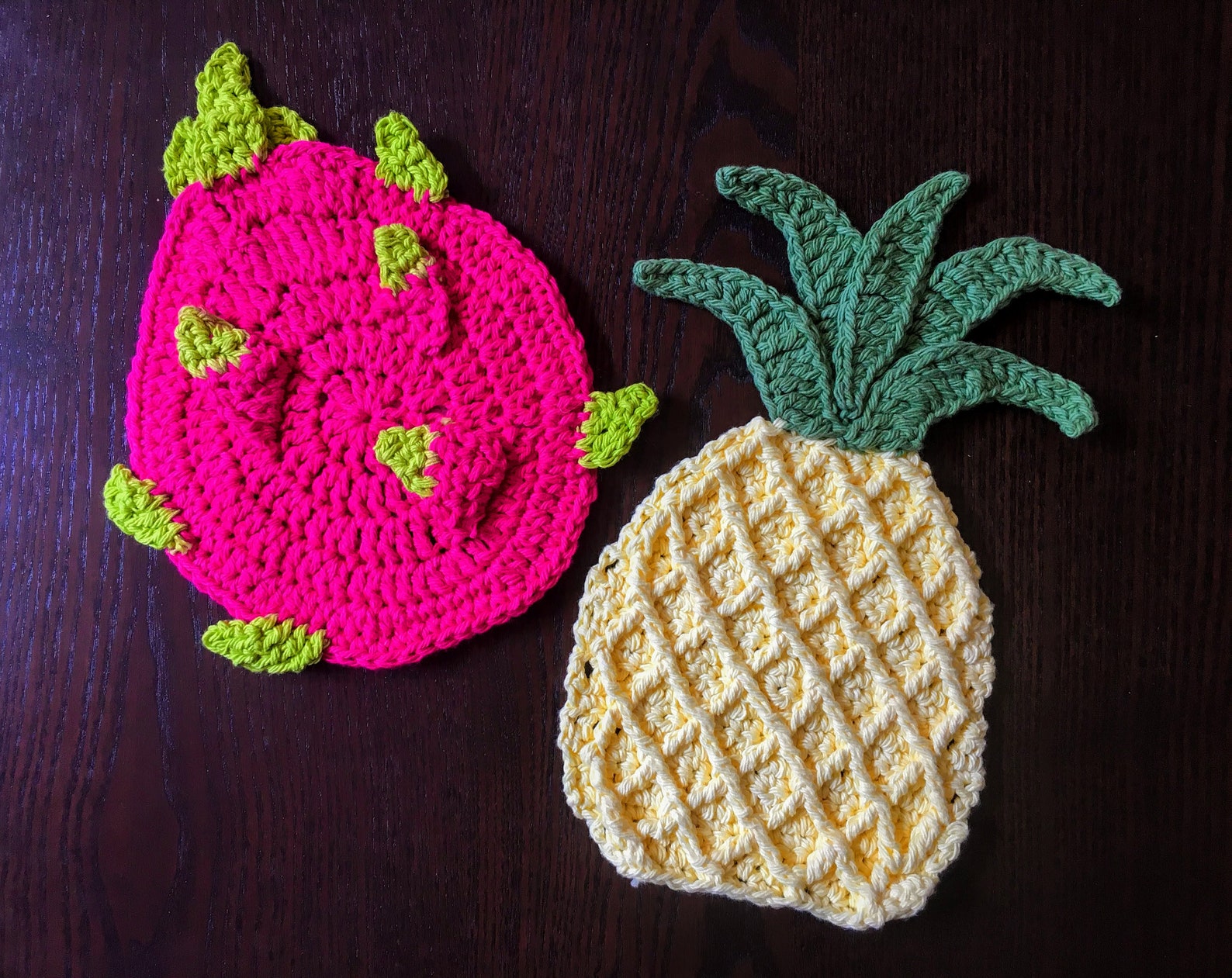 Tropical Fruits Potholders - Crochet Pattern PDF - Etsy