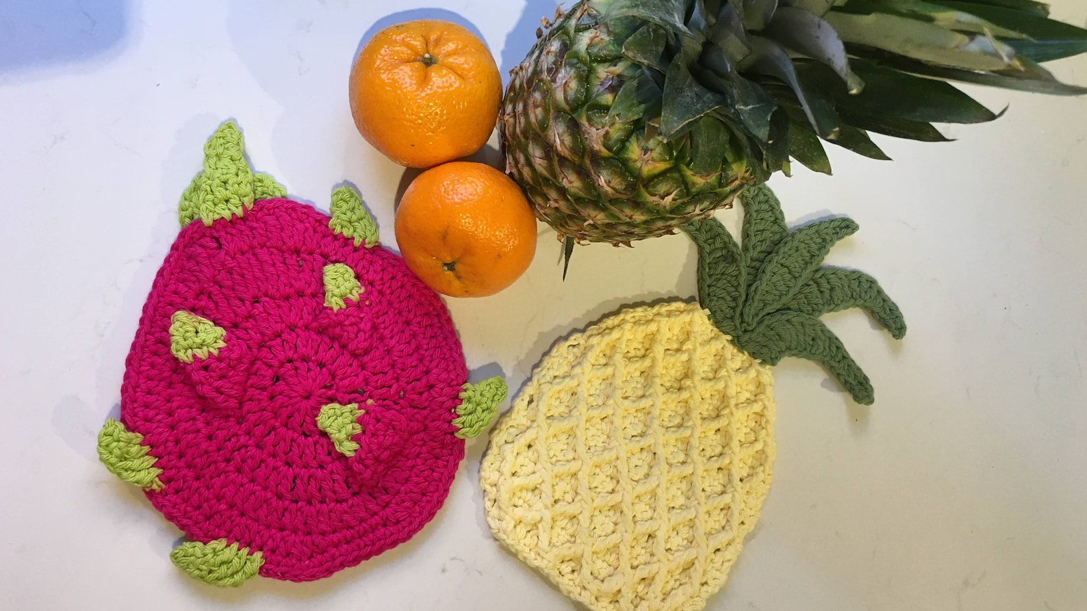 Tropical Fruits Potholders - Crochet Pattern PDF - Etsy