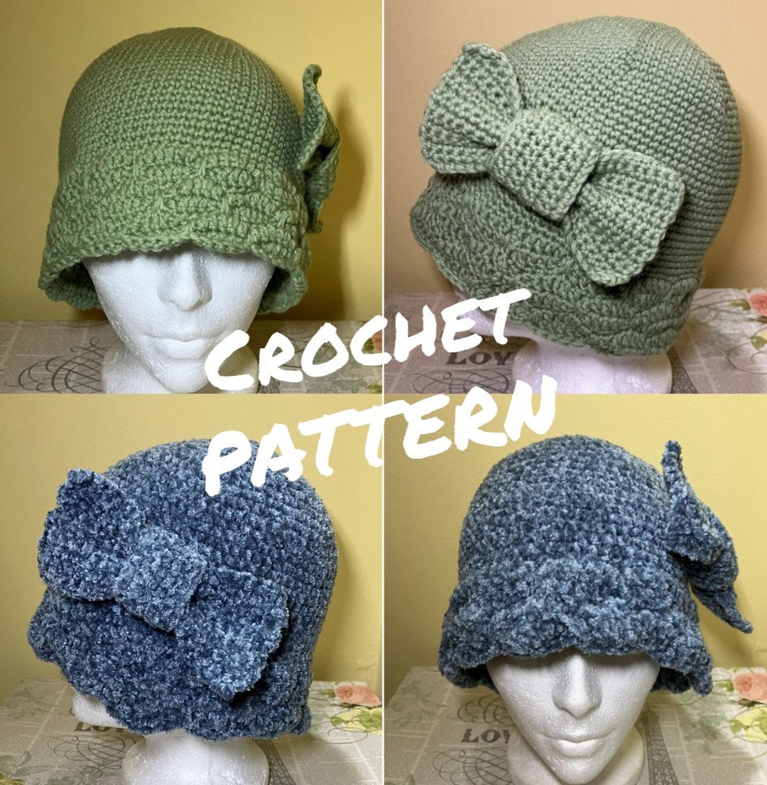 Winter Bow Hat - Crochet Pattern PDF - Etsy