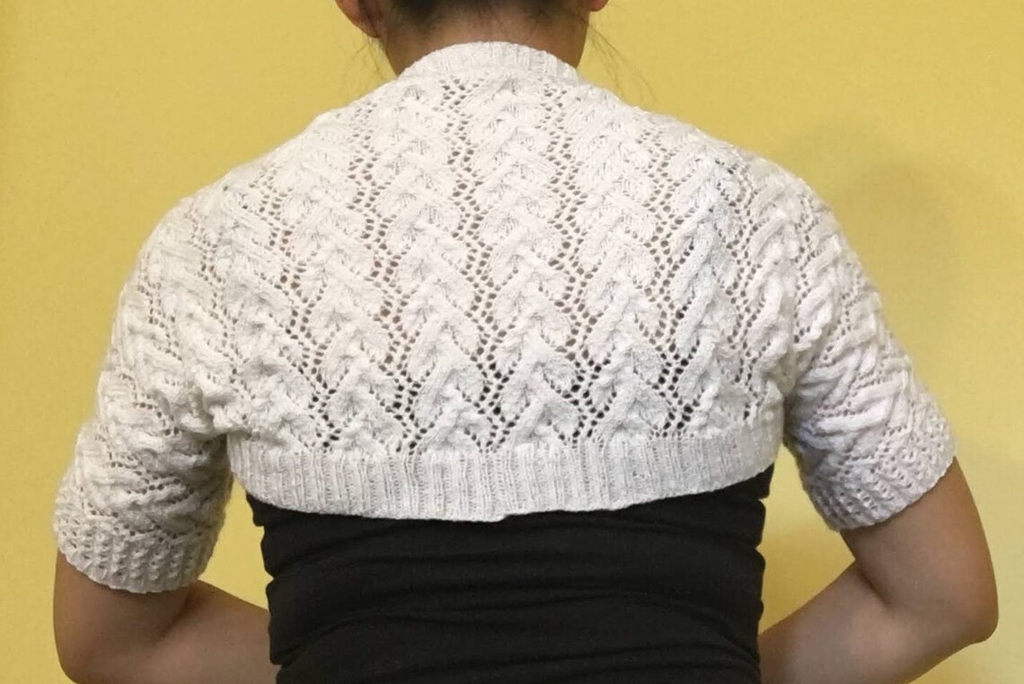 Lace Cabled Vine Shrug - Knitting Pattern PDF - Etsy